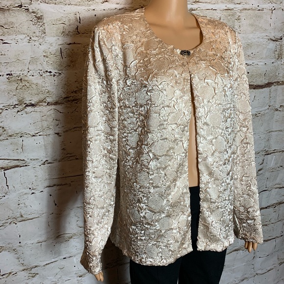 R&M | Sweaters | Vintage Crinkle Cardigan In Champagne | Poshmark
